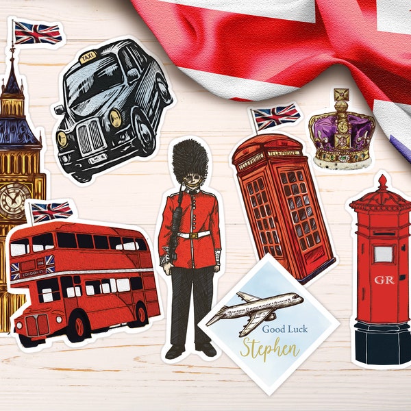 British Themed Cake Topper - Etsy