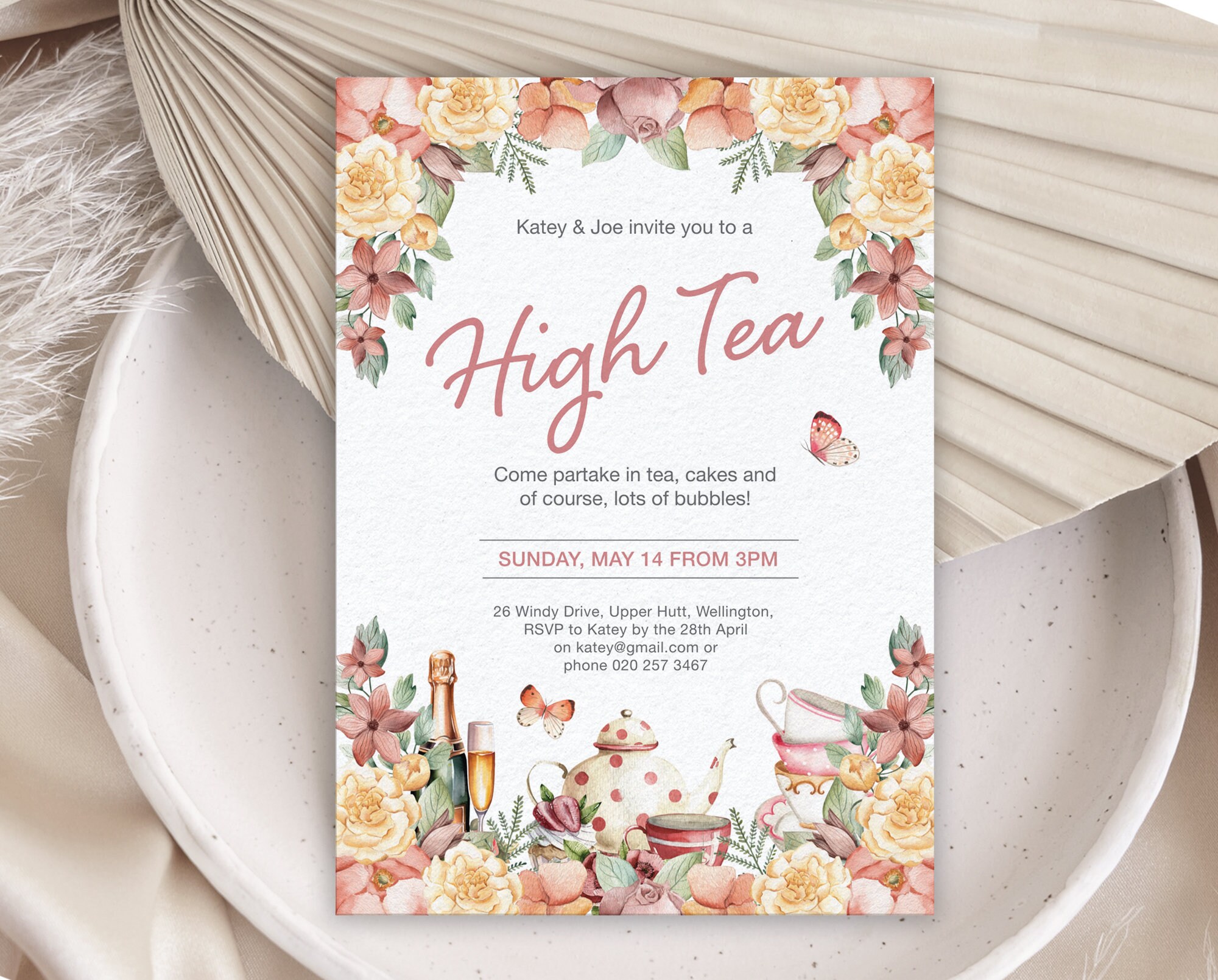 High Tea Invitation Template Tea Party Invitation Images Free