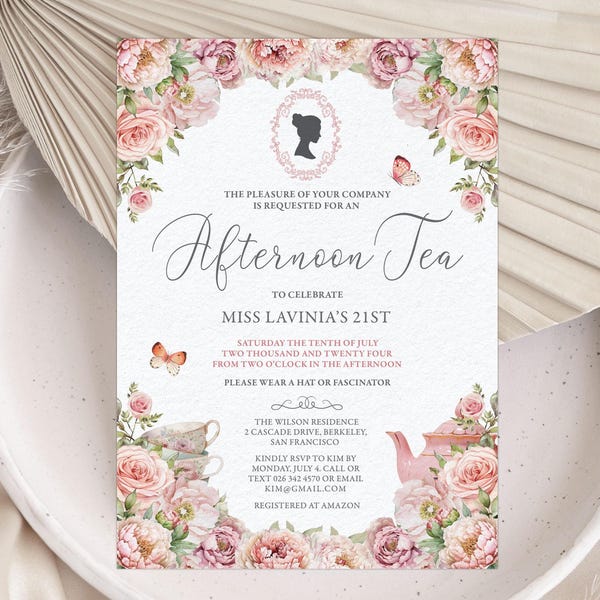 Afternoon Tea Invitation - Etsy