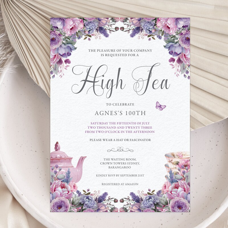 High Tea Invitation - Etsy