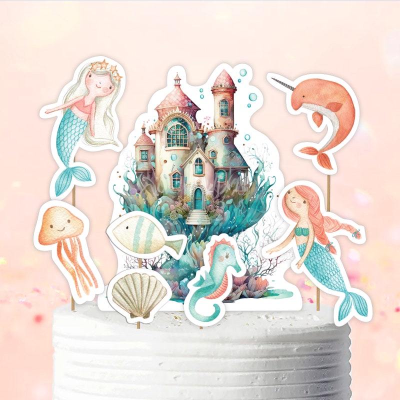 Mermaid Cake Topper - Etsy