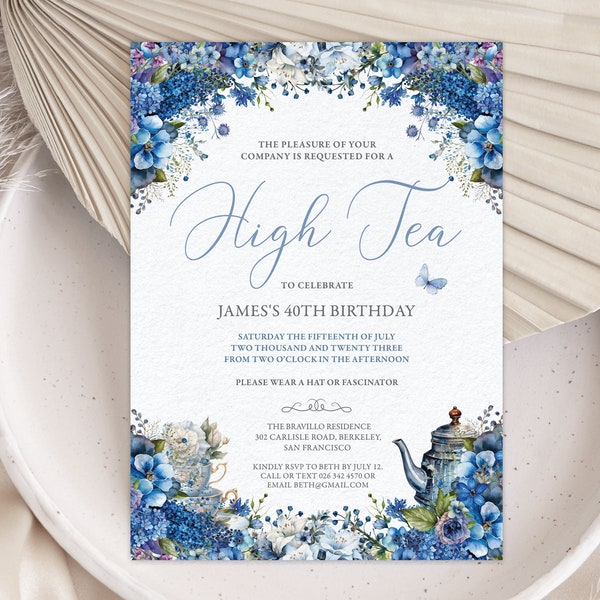 High Tea Invitation - Etsy