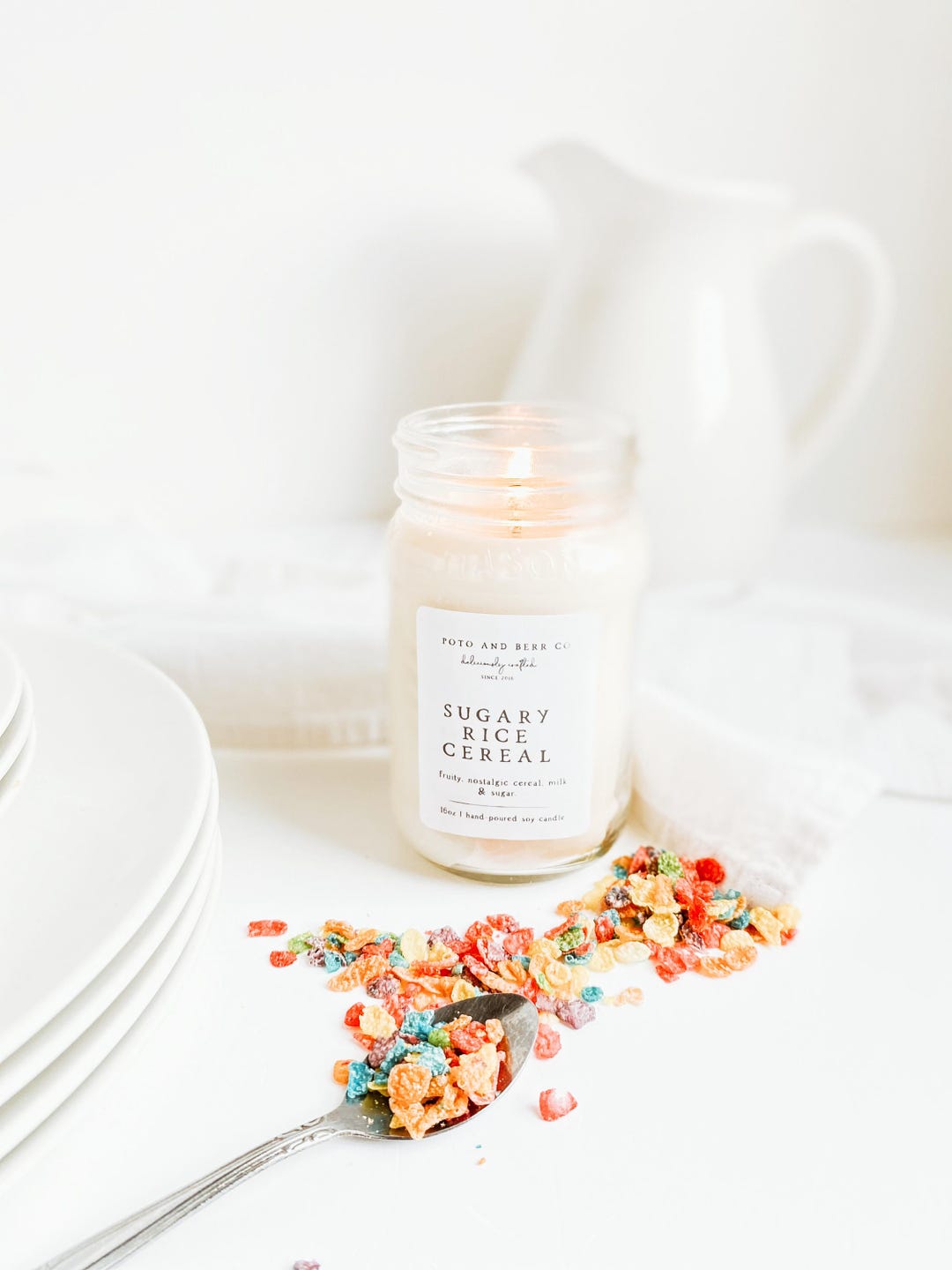 Fruity Pebbles Candle Spoonful of Cereal Scented Candles Cereal Candles ...