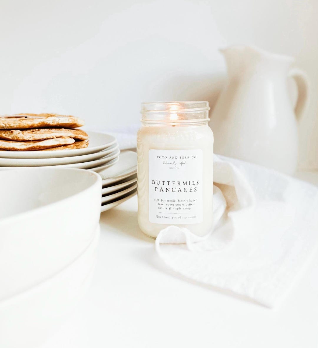 Maple Pancakes Candle Scented Candles Breakfast Gifts Soy Candles Food ...