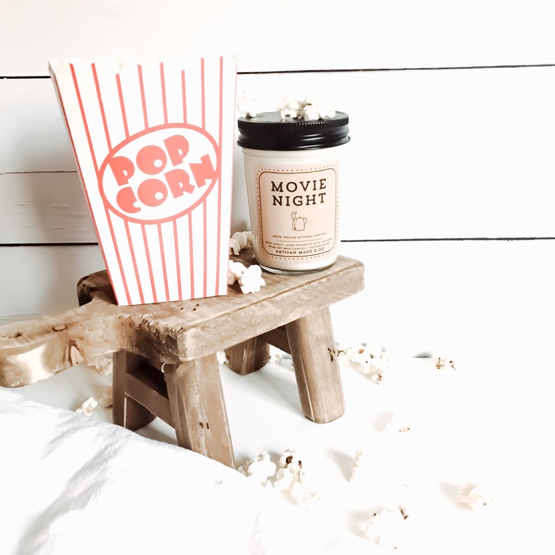 Popcorn Scented Candle Popcorn Gifts Movie Decor Soy Candles - Etsy
