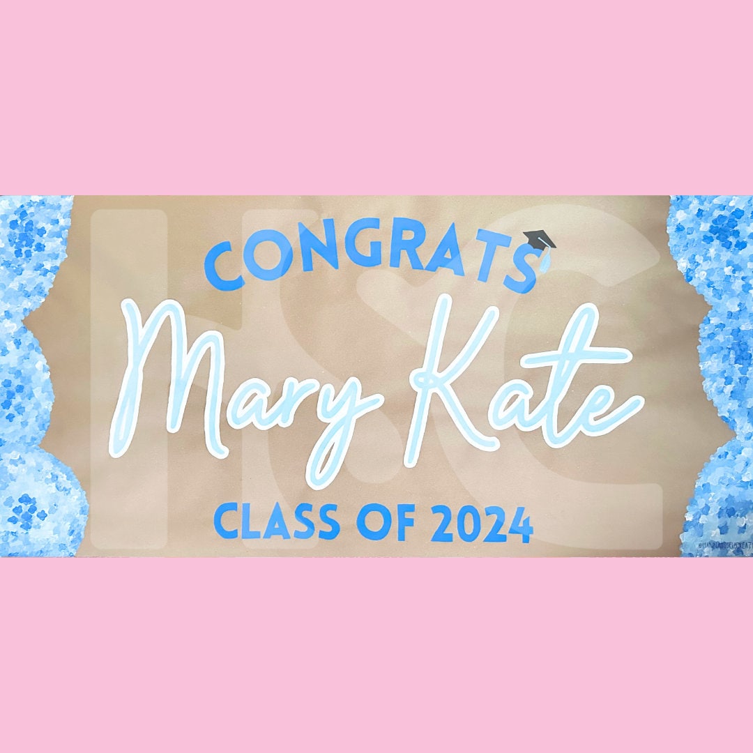 Custom Hand Painted Graduation Banner, Grad Party, Graduation, Class of ...