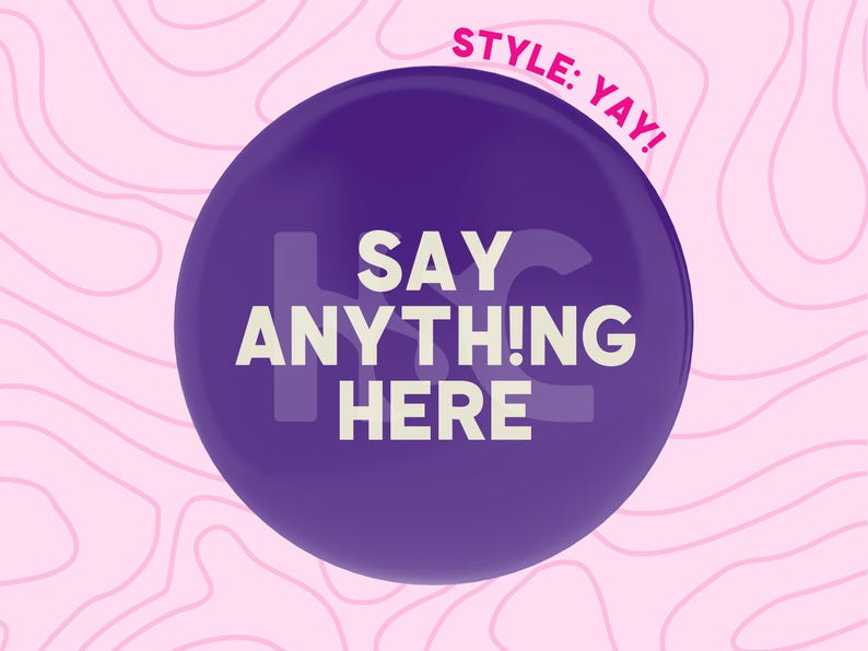 Custom 3" Purple Game Day Pins || Game Day Buttons, Football Game Pins ...
