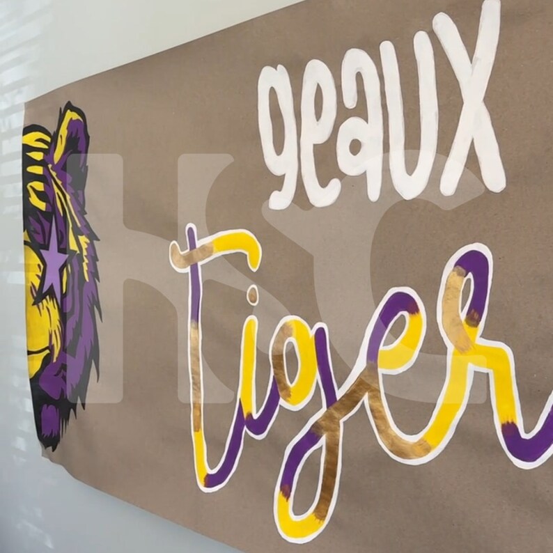 Custom Hand Painted Sports Tailgate Banner - Etsy