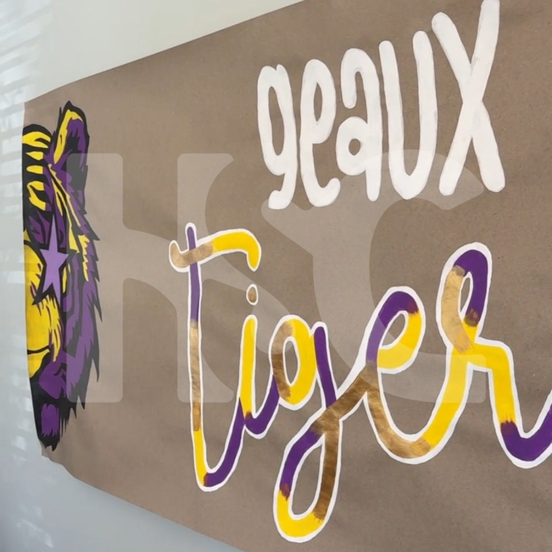 Custom Hand Painted Sports Tailgate Banner - Etsy
