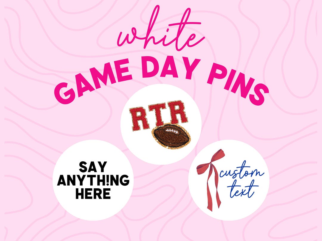 Custom 3" Game Day Pins || Game Day Buttons, Football Game Pins ...