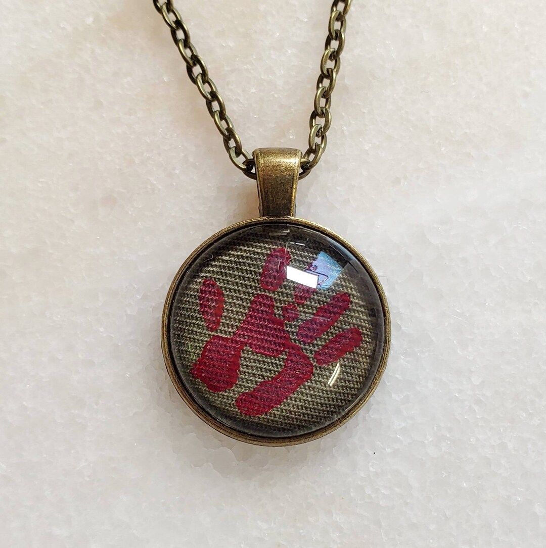 SUPERNATURAL HANDPRINT of PAIN Necklace, Minimalist Version, Bronze. - Etsy