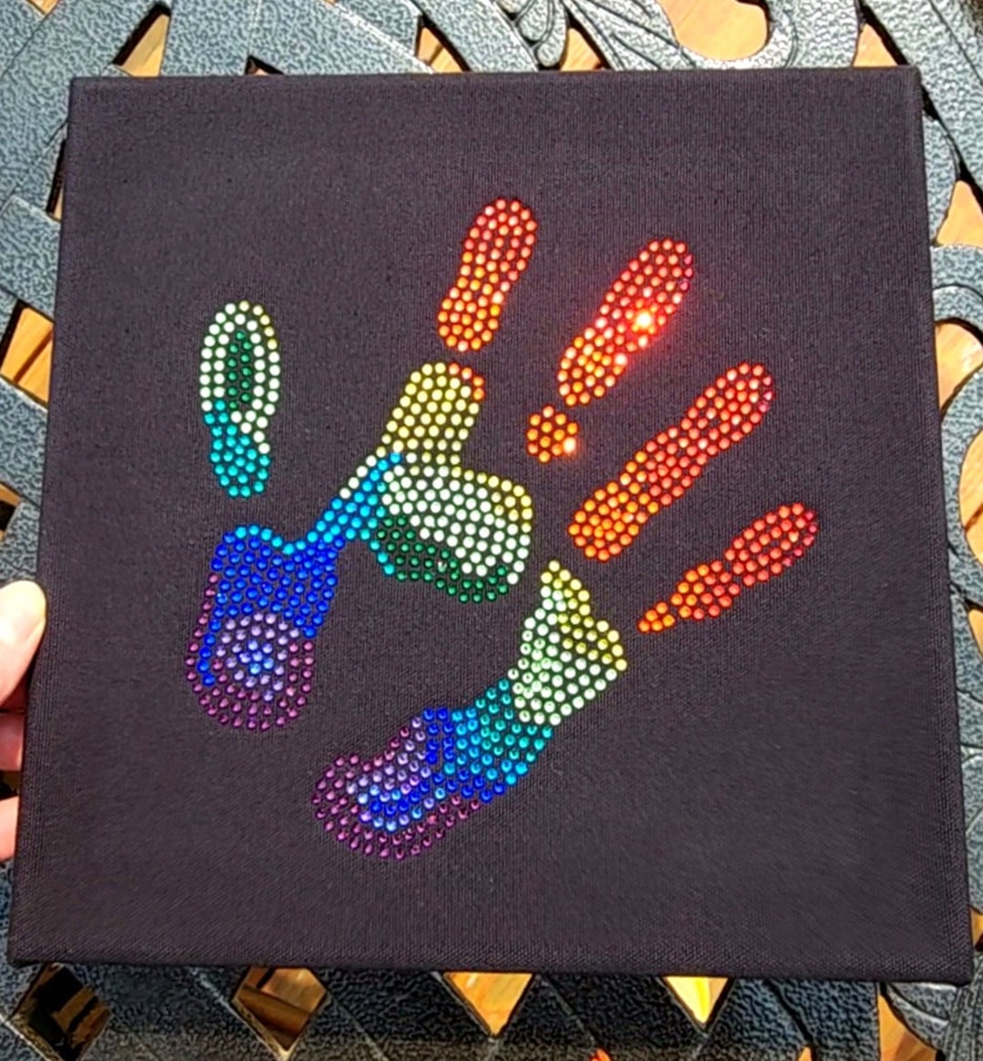 HALF PRICE Supernatural Castiel Rainbow Pride Handprint Wall Art ...