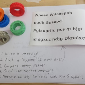 Classic Decoder Ring Caesar Cipher Secret Code Toy Novelty Educational ...