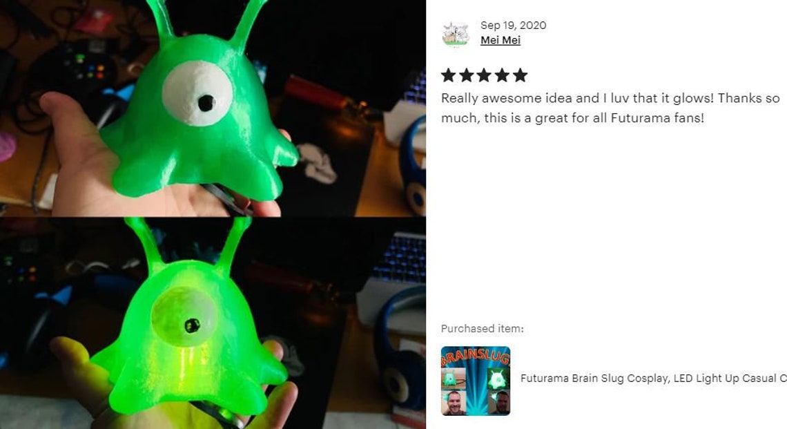 Futurama Brainslug Cosplay Wearable Brain Slug Hat Eay - Etsy