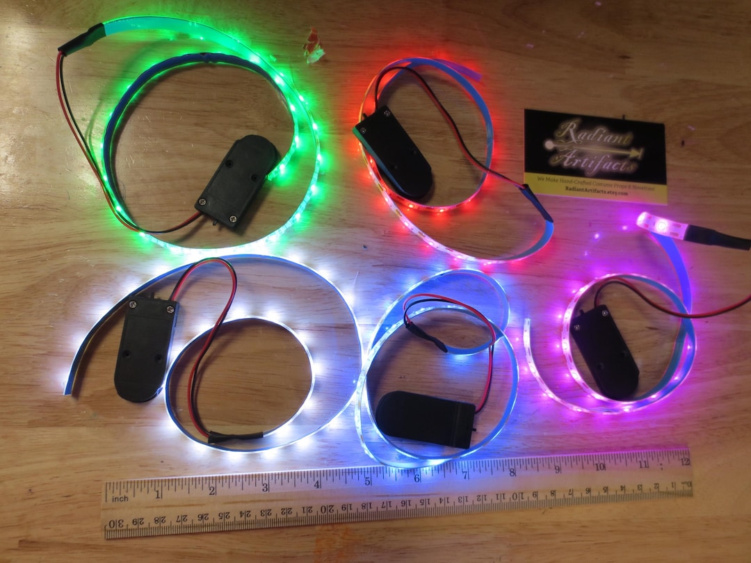 LED Strip Light With Battery Pack, on off Switch Easy Costume ...
