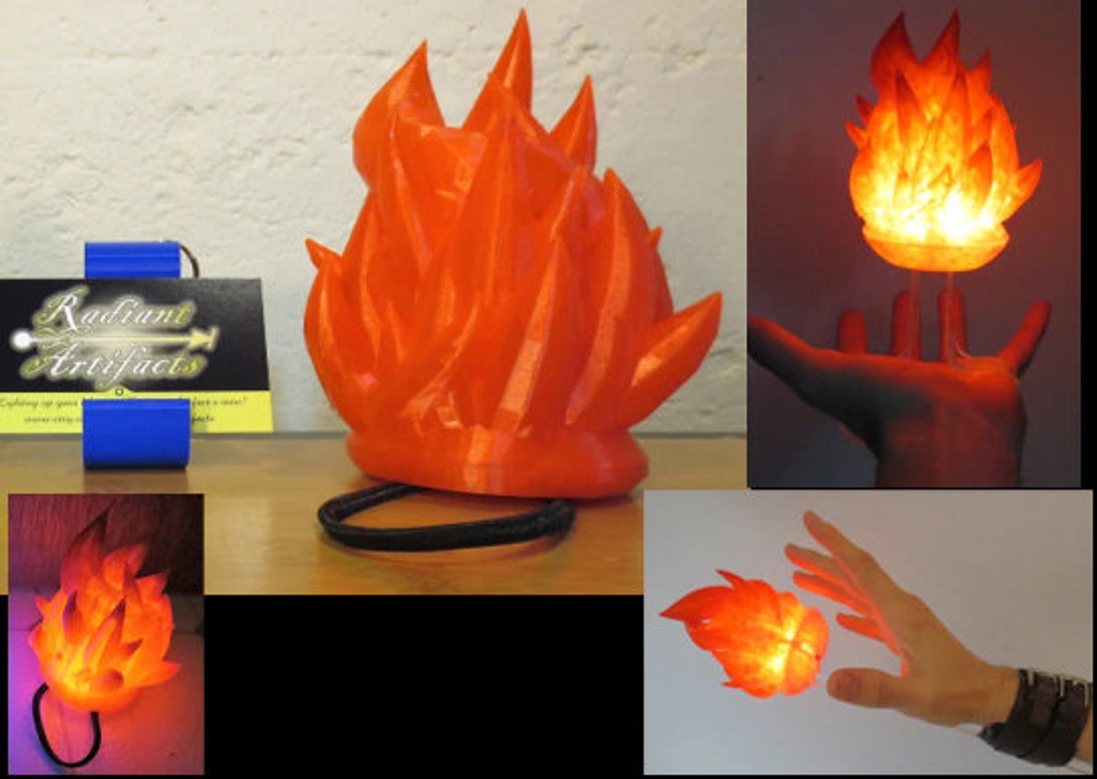 Floating Fireball Prop Wearable Costume Flame LARP Fire - Etsy