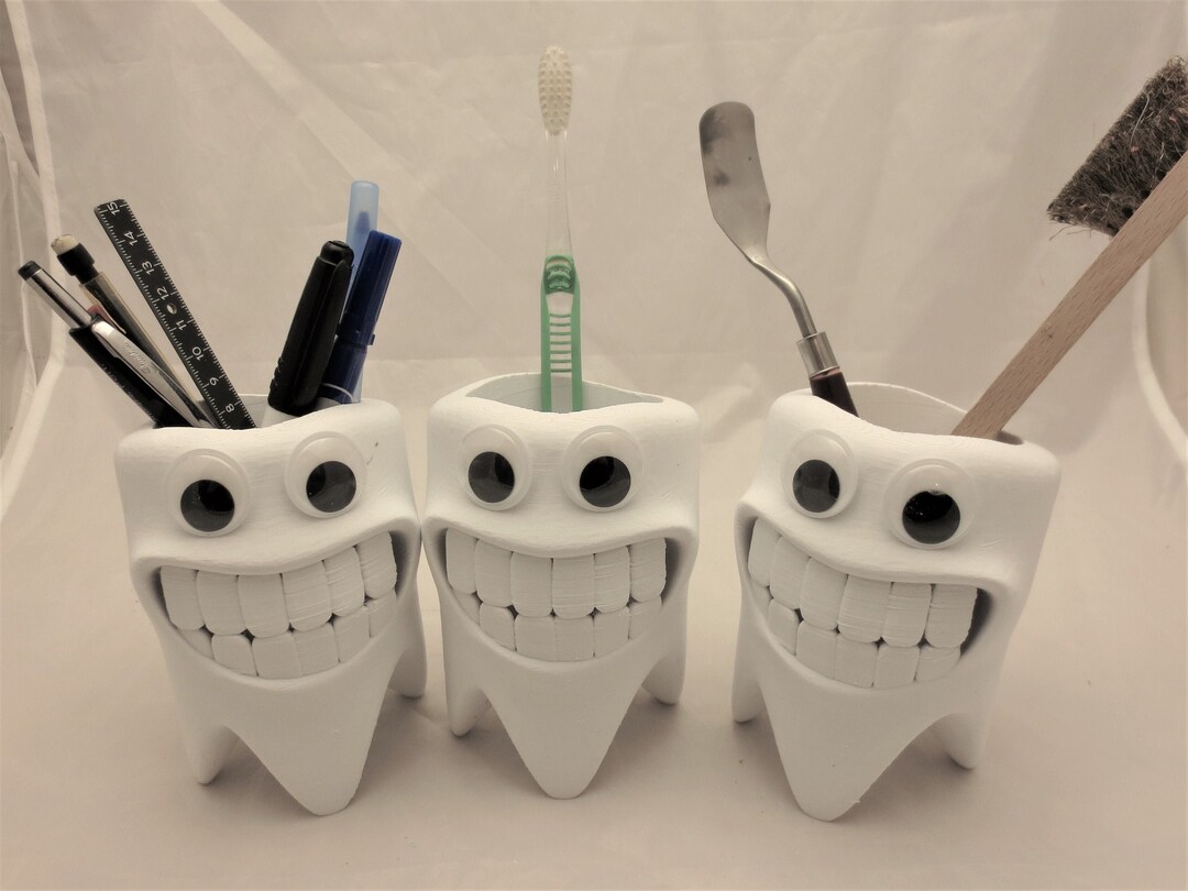 Hilarious Gag Gift Tooth With Teeth Toothbrush or Pencil Holder Cup ...