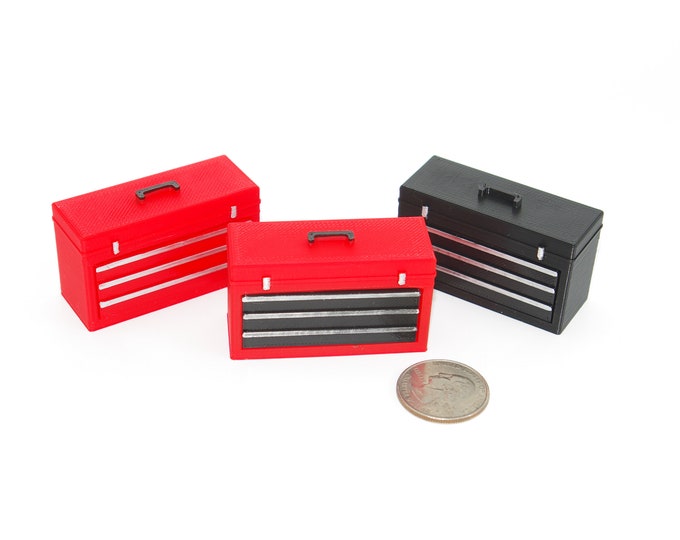 Miniature Tool Box With Simulated Drawers - Etsy
