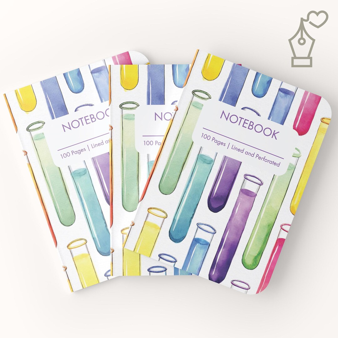 Watercolor Test Tube Journal: Science Lover's Softcover Notebook - Etsy