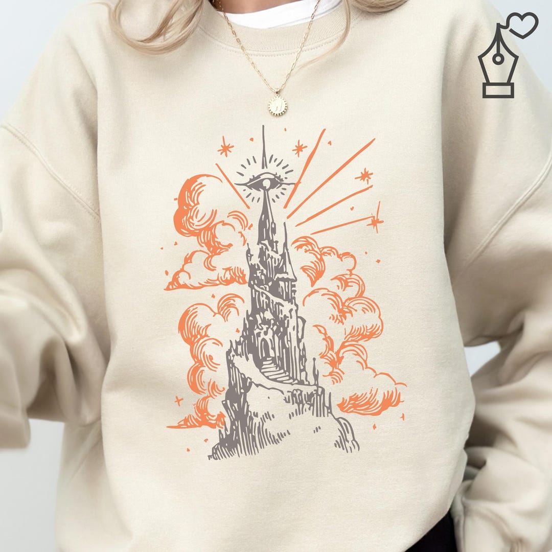 Eye of Sauron Vintage Sweatshirt Lord of the Rings Crewneck LOTR ...
