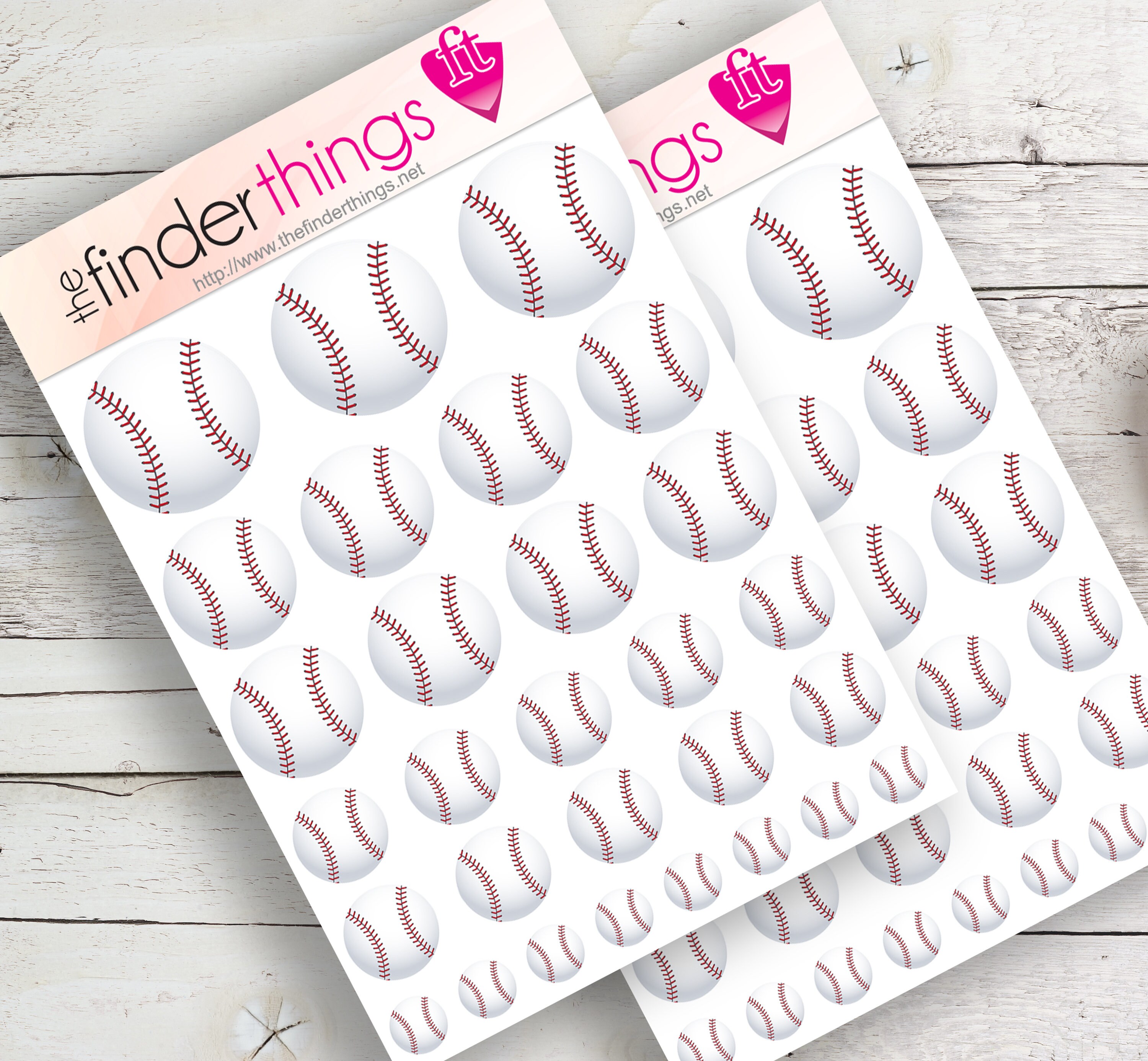 Baseball Stickers Scrapbook Planners Precut 2 Sheets | Etsy