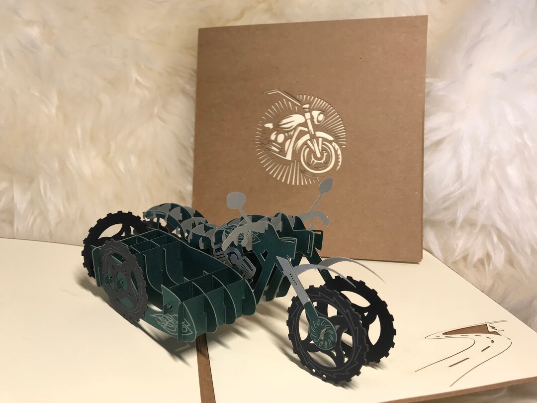 Motorcycle/valentine Card,birthday Card,father's Day Card,wedding ...