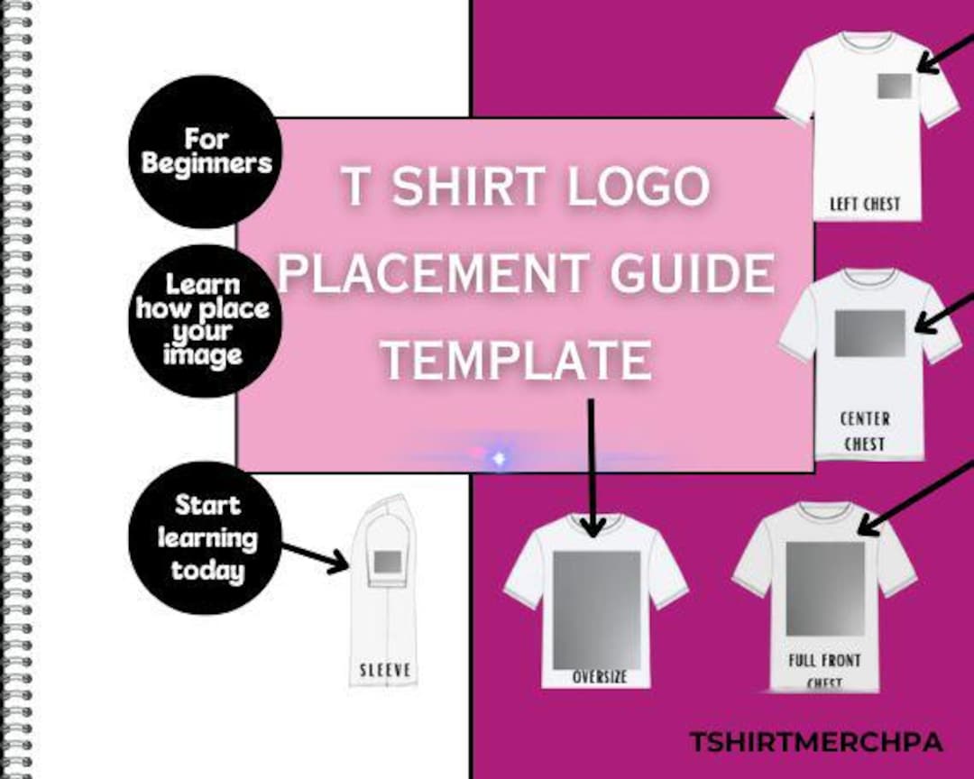 T-shirt Placement Guide Bundle| T Shirt Logo Placement Guide Template ...