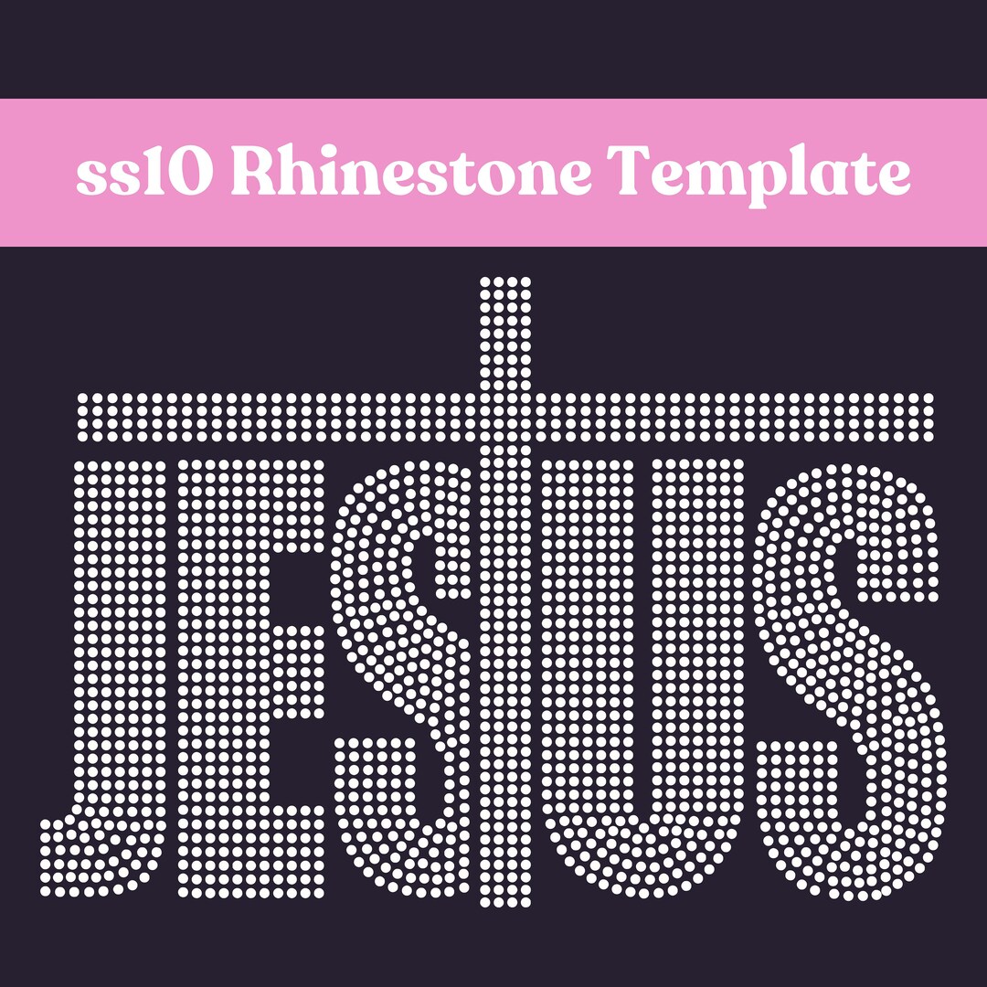 SS10 Rhinestone SVG Design Jesus Rhinestone Svg Easy Iron Svg - Etsy