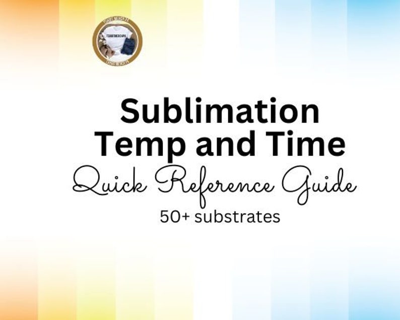 Sublimation Heat Press Temperature Guide Pressing Guide for - Etsy