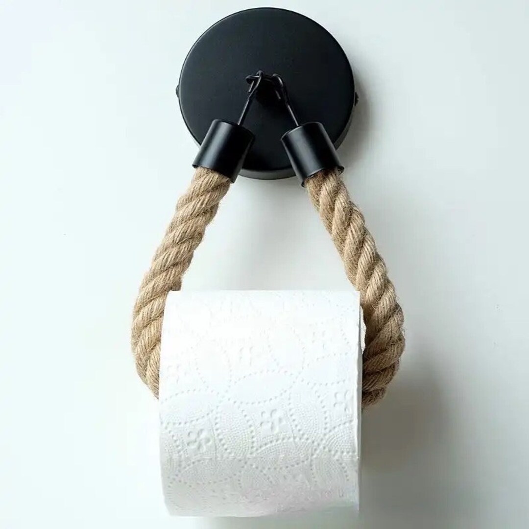 Jute Round Rope Toilet Paper Decor Beach House Bathroom - Etsy