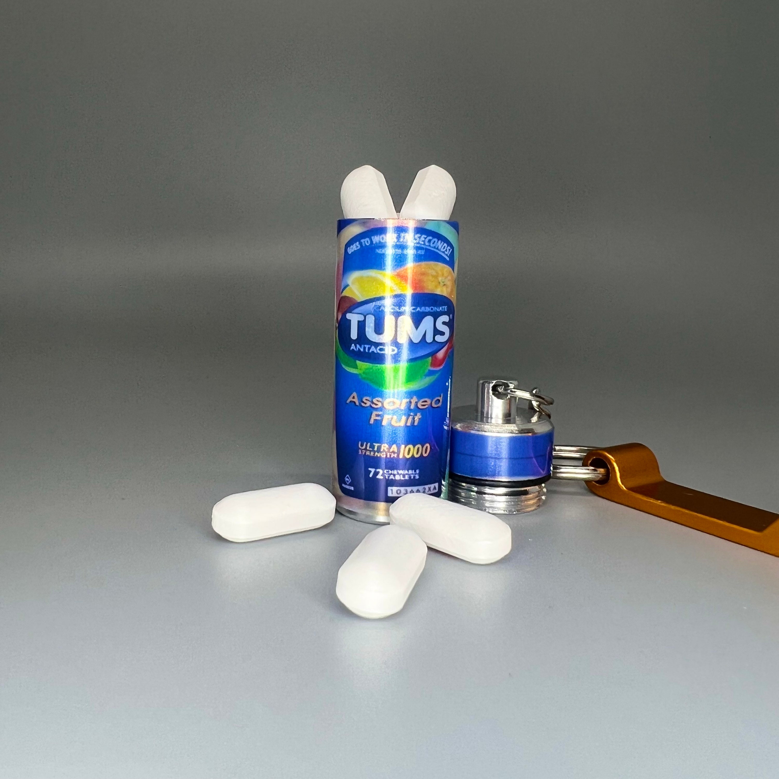 Mini Tums Key Chain Pill Box W/ Matching Bottle Opener - Etsy