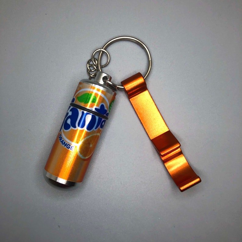 Mini Fanta Soda Can Key Chains Pill Box W/ Bottle Opener | Etsy