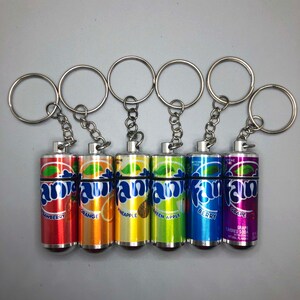 Mini Fanta Soda Can Key Chains Pill Box W/ Bottle Opener 6 Flavors ...