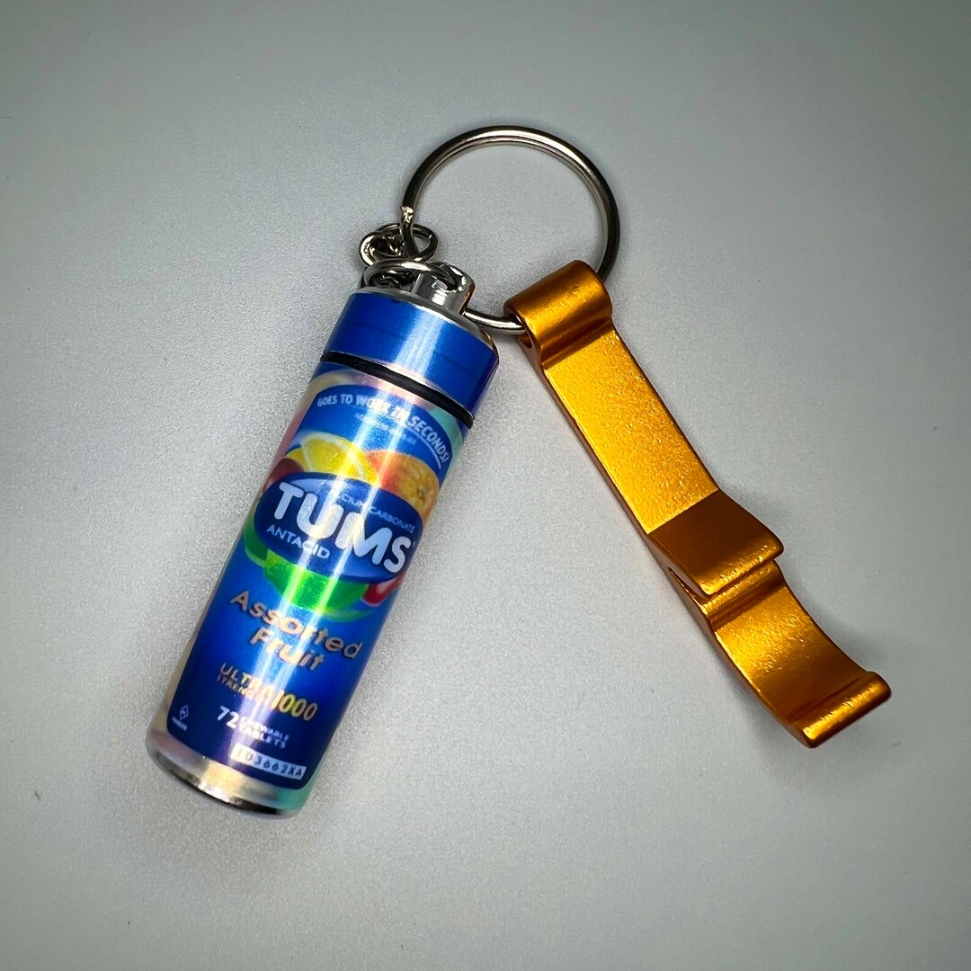 Mini Tums Key Chain Pill Box W/ Matching Bottle Opener - Etsy