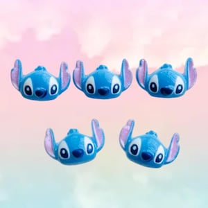 Cute Mini Blue Alien Head Resin Figurine Crafts Cabochon Manicure Nails ...