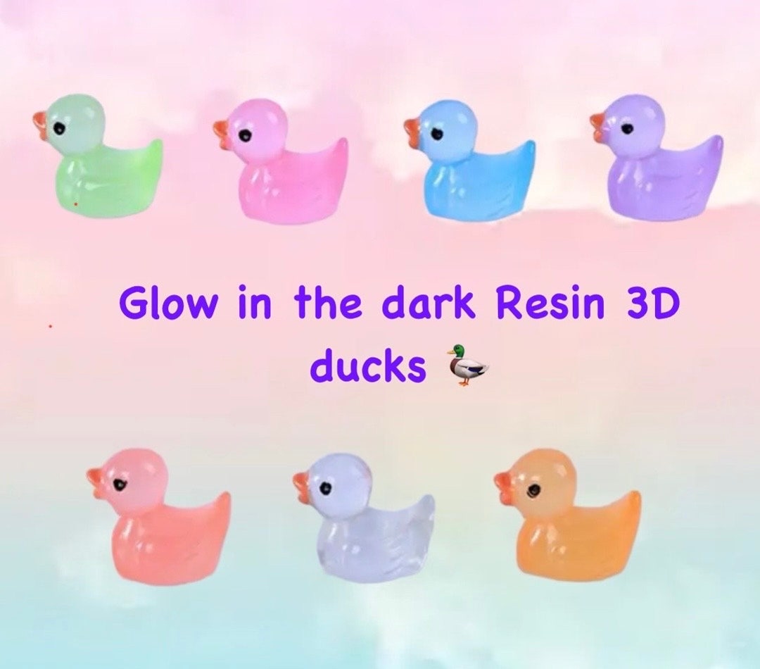 Luminous Mini Ducks Miniature Duck Figurines Accessories Home Decor ...