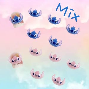 Cute Mini Blue Alien Head Resin Figurine Crafts Cabochon Manicure Nails ...