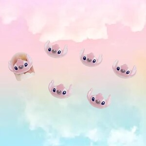 Cute Mini Blue Alien Head Resin Figurine Crafts Cabochon Manicure Nails ...