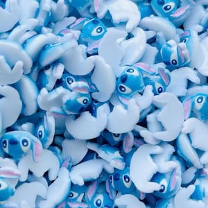 Cute Mini Blue Alien Head Resin Figurine Crafts Cabochon Manicure Nails ...