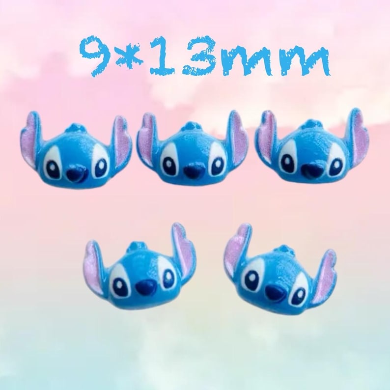 Cute Mini Blue Alien Head Resin Figurine Crafts Cabochon Manicure Nails ...