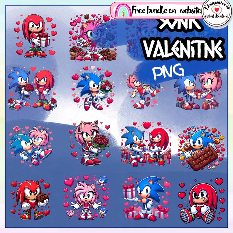 Cute Hedgehog Love PNG Sonic Love PNG Hearts Hedgehog Valentines Happy ...