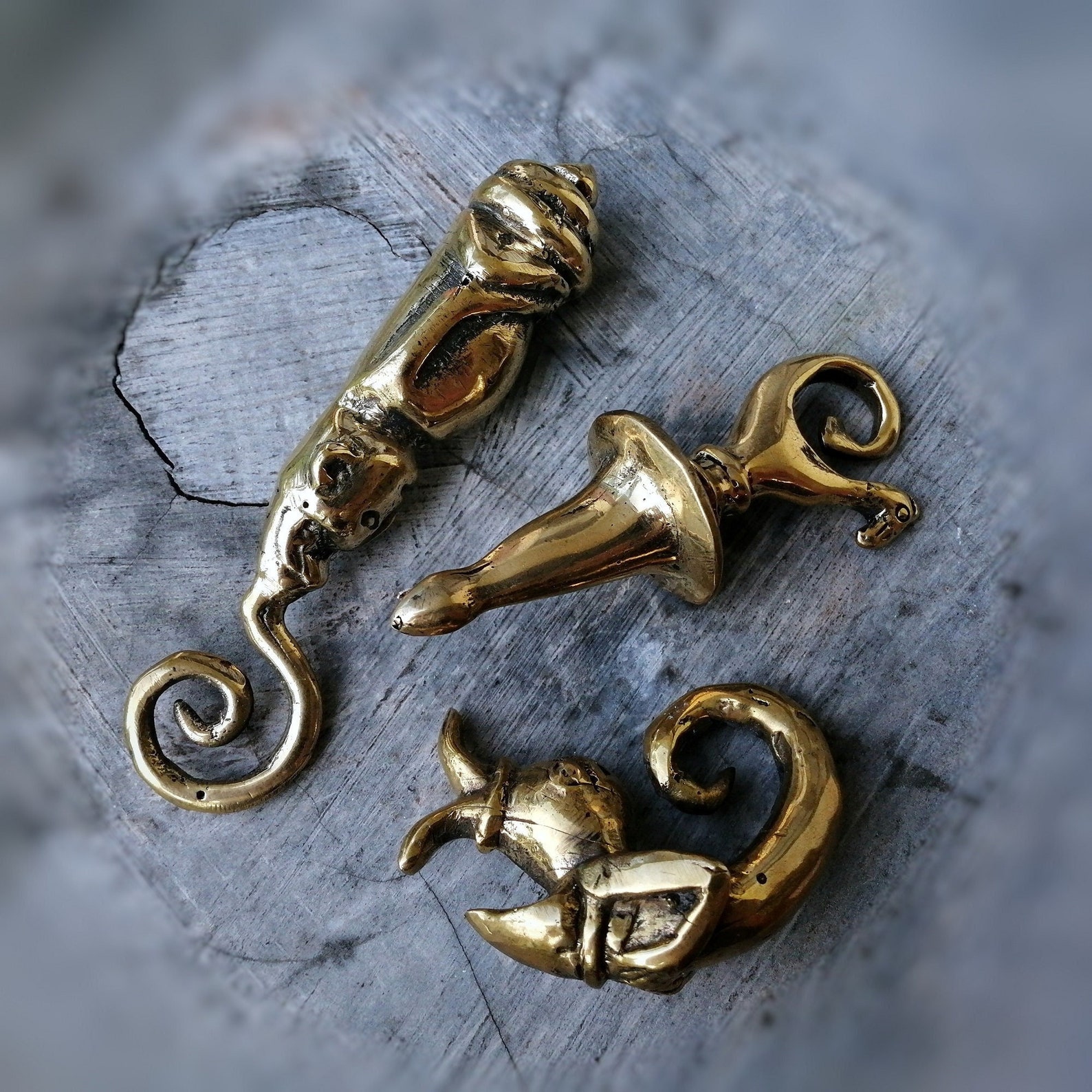 Vintage Tribal Large Ear Weights Borneo Dayak set of 3 - Etsy