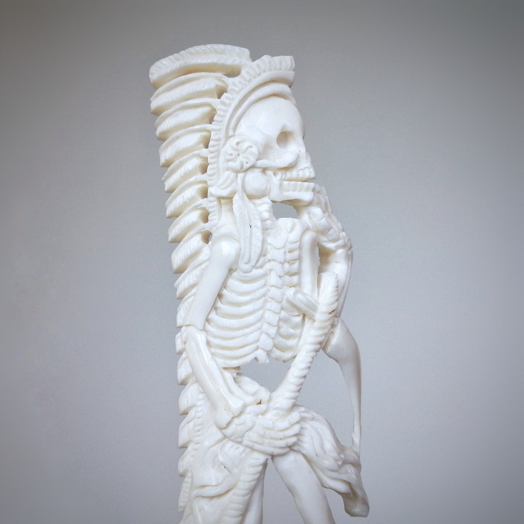 Carved Skeleton Figurine of Bone - Etsy