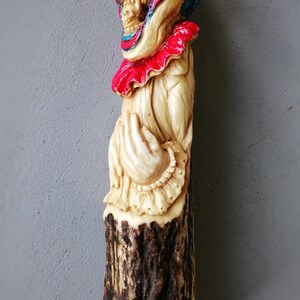 Knife Handle of Deer Antler, Carved Creepy Clown - Etsy