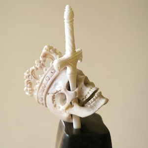Human Skull Carving of Deer Antler, B - Etsy