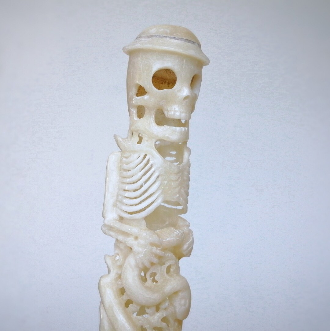 Carved Skeleton Figurine of Bone - Etsy