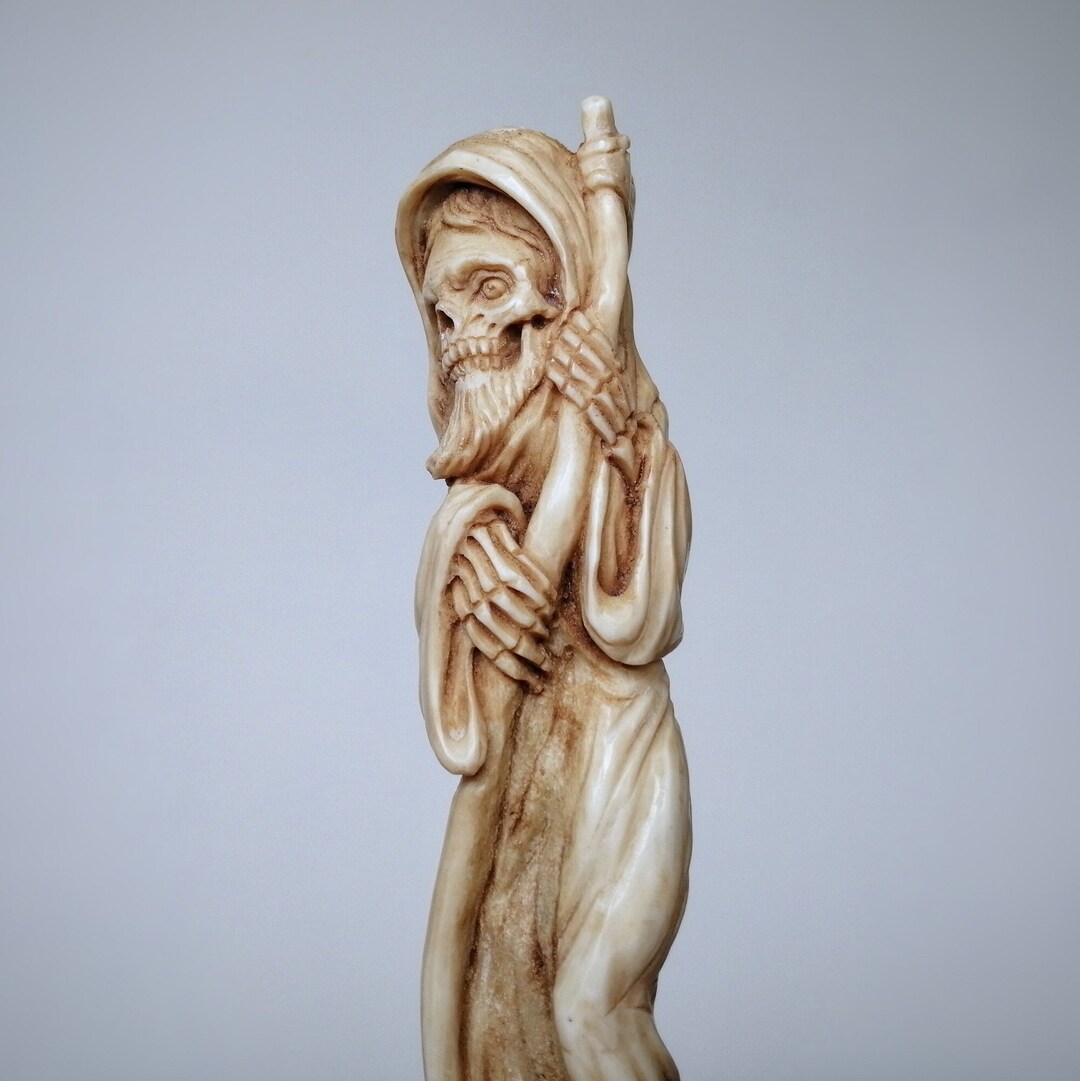 Hand Carved Grim Reaper Statue of Deer Antler - Etsy