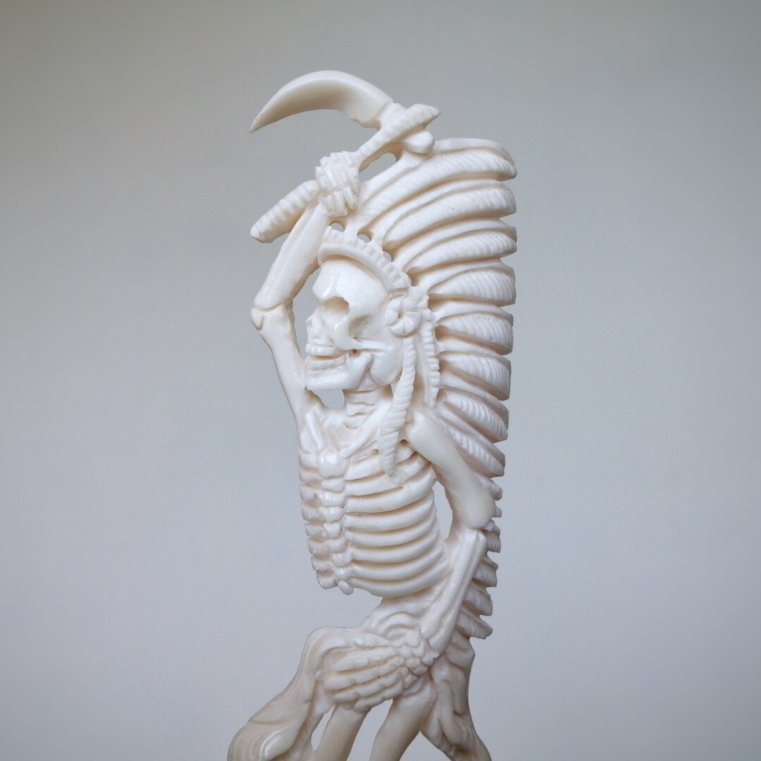 Carved Skeleton Figurine of Bone - Etsy