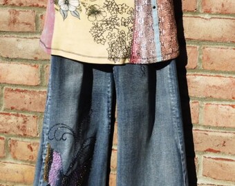 Embellished jeans | Etsy