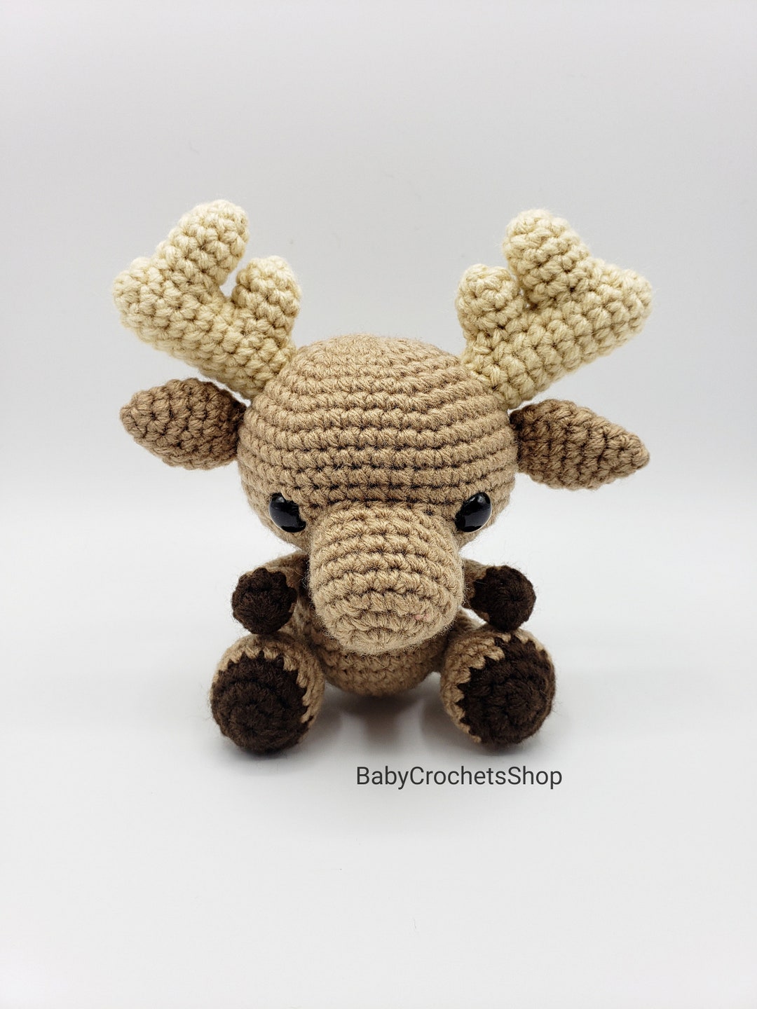 Handmade Baby Moose Stuffed Animal, Cuddle Toy, Children's Gift ...